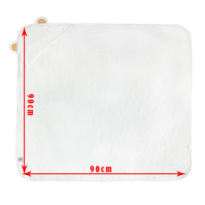 Nature Organic Bamboo Fiber Newborn Bath Towel Hooded  With Bear Ear