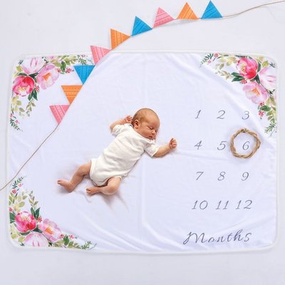 Customized Monthly Newborn Wrap Blanket For Photo Background Blanket