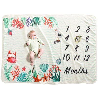 Customized Monthly Newborn Wrap Blanket For Photo Background Blanket