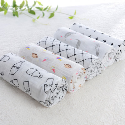 Quick Dry Baby Bamboo Swaddle Cloth For Newborn 47*47 Inch White