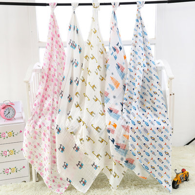 Quick Dry Baby Bamboo Swaddle Cloth For Newborn 47*47 Inch White