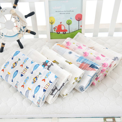 Quick Dry Baby Bamboo Swaddle Cloth For Newborn 47*47 Inch White