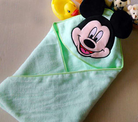 100% Cotton Plush New Born Towel Cartoon Quick Dry Hooded Towel