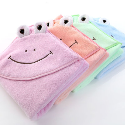 100% Cotton Plush New Born Towel Cartoon Quick Dry Hooded Towel