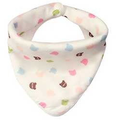 Quick Dry Cotton Baby Triangle Dribble Bibs Multiple Color Super Soft
