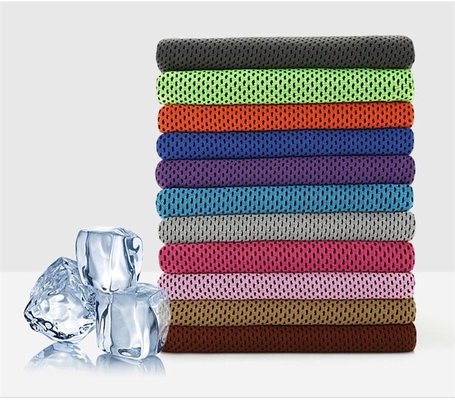 Custom Logo Running Sweat Towel Rectangle Microfiber Gym Cooling Towel