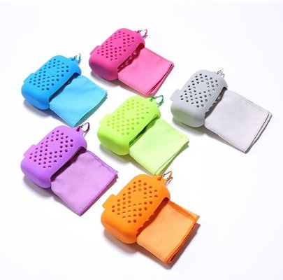 Rectangle Quick Dry Silicone Warm Sleeve Fitness Outdoor Cool Gym Towel