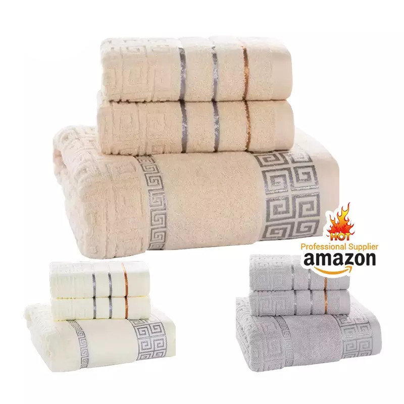 Face Bath Cotton Towel Set Super Absorbent Comfortable With Long Service Life