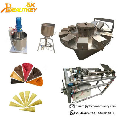 Automatic Ice Cream Waffle Maker Sugar Wafer Cones Baking Making Machine
