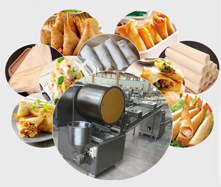 High quality Automatic spring rolls/Samsoa pastry sheet forming machine,low price egg wrapper making machine