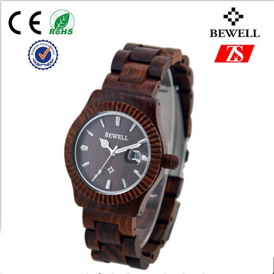 Custom Eco - friendly Quartz Wood Watch , Ladies Wooden Watches
