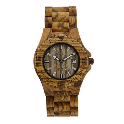 Custom Men Wooden Watches / Bewell  Bamboo Watch With Japan Miyota Movement