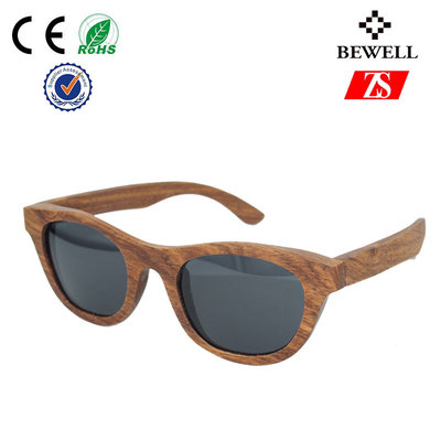Small 100% Natural Bamboo Wooden Frame Sunglasses , Wood Eyewear
