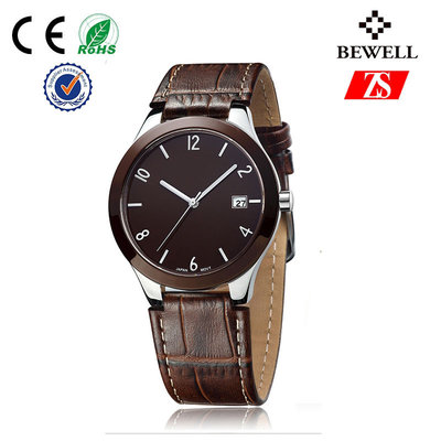 Rose Gold Quartz Wrist Watches For Men With Stainless Steel Back