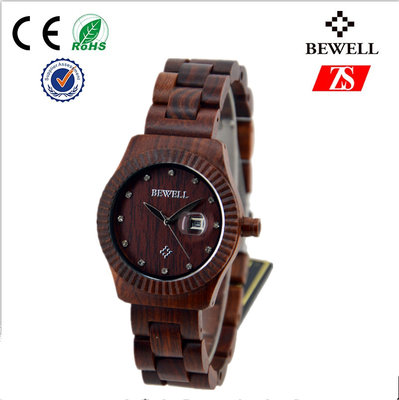 Eco - Friendly Material Ladies Wooden Watch 3atm Logo Customized