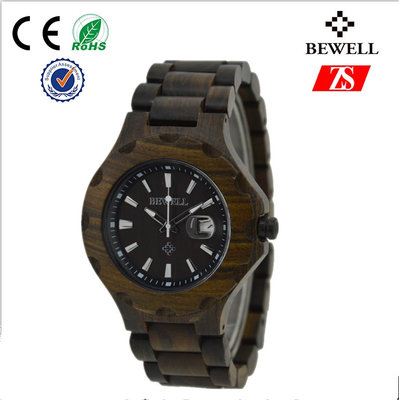 Personalized Handmade Quartz Zebra Wood Watch With Japan Movement