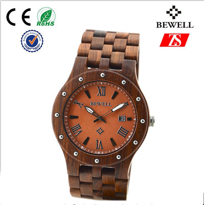 Modern Quartz Wood Couple Wrist Watch , Waterproof Wooden Watch