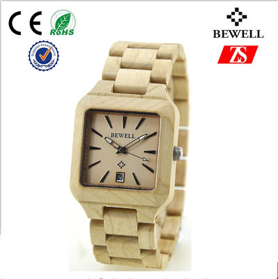 Bewell Wooden Wrist Watch