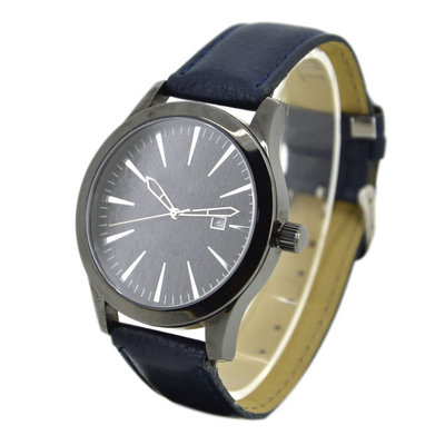 Black Big Face Quartz Stainless Steel Watch For Men And Women