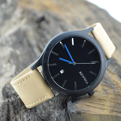 Leather Strap Stainless Steel Sports Watch 5ATM 1 - 3 Years Warranty