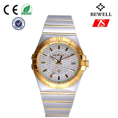 Waterproof Silver Stainless Steel Wrist Watches With Japanese Battery