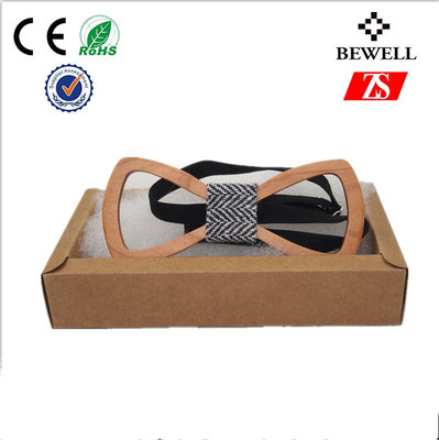 Black / Red / green Handmade Wood Accessories Natural Wooden Bow Tie