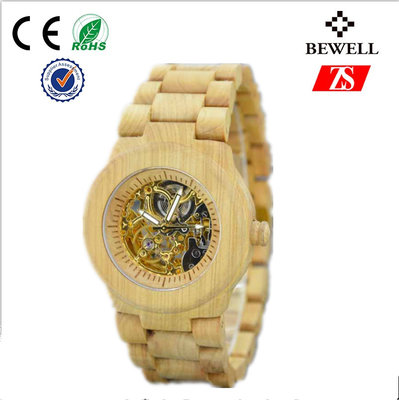 Bewell Seagull Movement Automatic Wooden Watch For Gentlemen