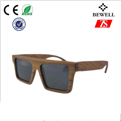 Eco - Friendly Wood Framed Sunglasses Fashion With Polarized Blue Lens