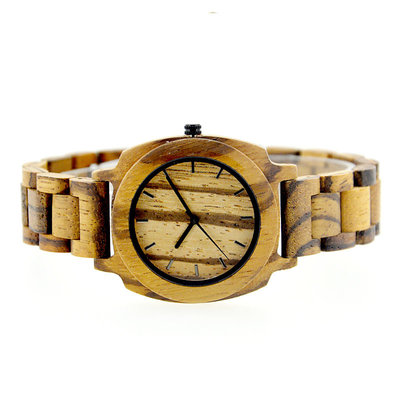 Japan Miyota Movement Ladies Wooden Watch With Date OEM / ODM