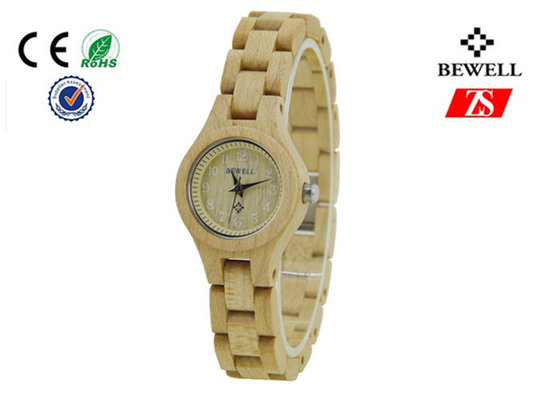 Custom Japanese Movement Womens Wooden Watches Vogue / Fashion