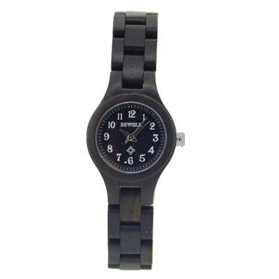 Daily Life Water Resistant Wooden Watch / Wooden Womens Watch Black