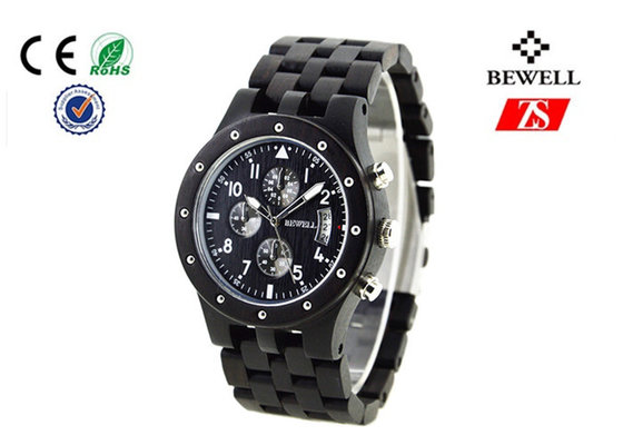 BEWELL Wooden Wrist Watch Natural Eco Handmade Sandal Wood Wristwatch