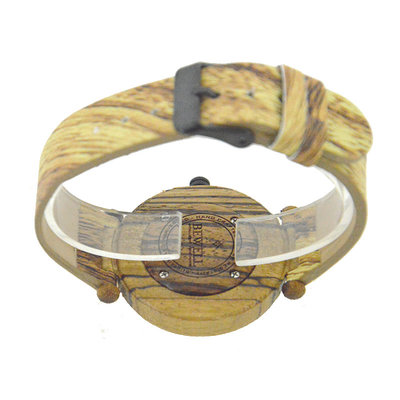 Bewell Wood Watch With Custom Logo , Eco-Friendly Handmade Bamboo Wood Wrist Watch