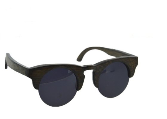 Sunglasses Wood Frame Grey Polarized Lens Custom Engrave Logo Handmade