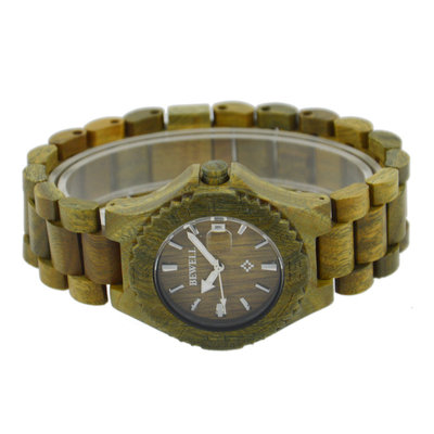 Green Sandalwood Wooden Wrist Watch Fashion Men Wood Watch