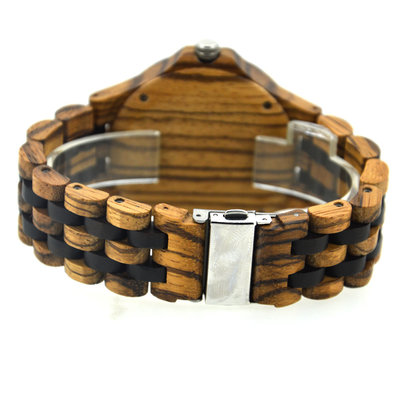 Fashion Zebra Wood Watch Handmade water resistant wood watch