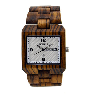 Fashion Zebra Wood Watch Men Wooden Watches 1 year Warranty