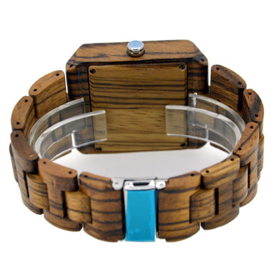 Fashion Zebra Wood Watch Men Wooden Watches 1 year Warranty