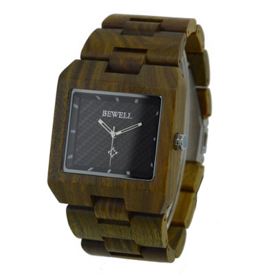 Green Sandal Men Wooden Watches Japanese Quartz Movement