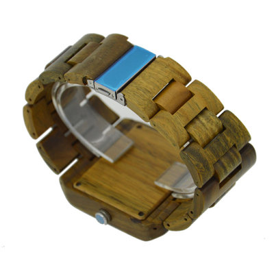 Green Sandal Men Wooden Watches Japanese Quartz Movement