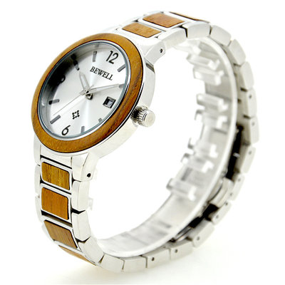 KOA wood and stainless steel watches Butterfly Clasp 5 ATM Waterproof