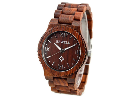 Eco Sandalwood Simple Style Wooden Wrist Watch Logo Customized