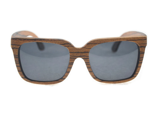 Unisex popular Wood Frame Sunglasses With Customized Logo And Lense