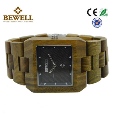 Green Sandalwood wooden watches for men / Gift 100 natural wood watch
