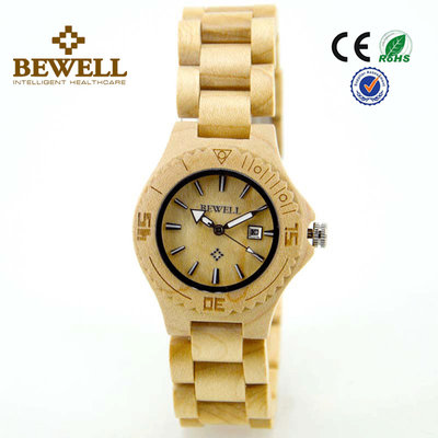 Customized logo Natural wooden womens watch , Premium Maple Material