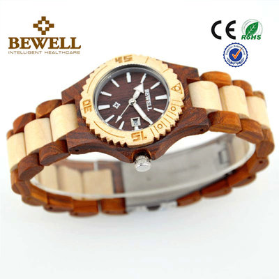 Maple And Red Sandalwood Ladies Wooden Watch CE RHoS FSC Approved
