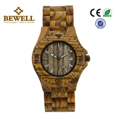 Zebra Quartz Wood Watch / wood face watches for men , Custom Logo