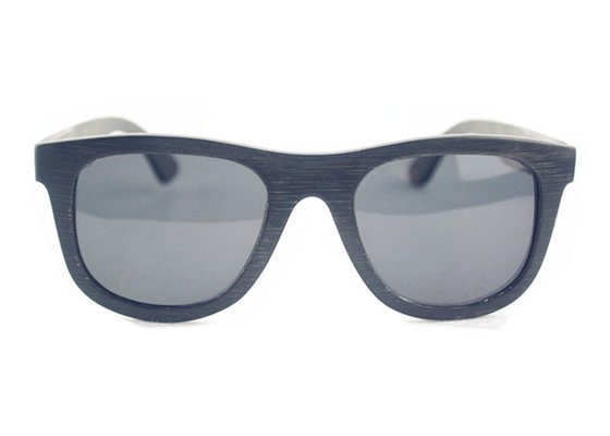 Bamboo Recycled Wood Sunglasses With Engrave Laser , Polarized Glass Lens