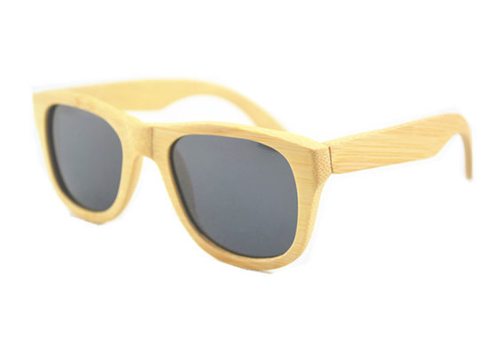 Women / Mens Wooden Sunglasses , Bamboo Frame Sunglasses For Eyes Protection