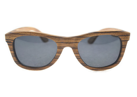 Uv400 Natural Wood Frame Sunglasses / Zebra Wood Sunglasses Polarized Lens